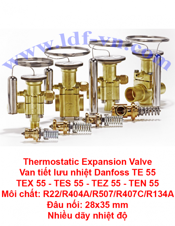 Van tiết lưu nhiệt Danfoss TE 55 – TEX 55 – TES 55 -TEZ 55 – TEN 55 ...